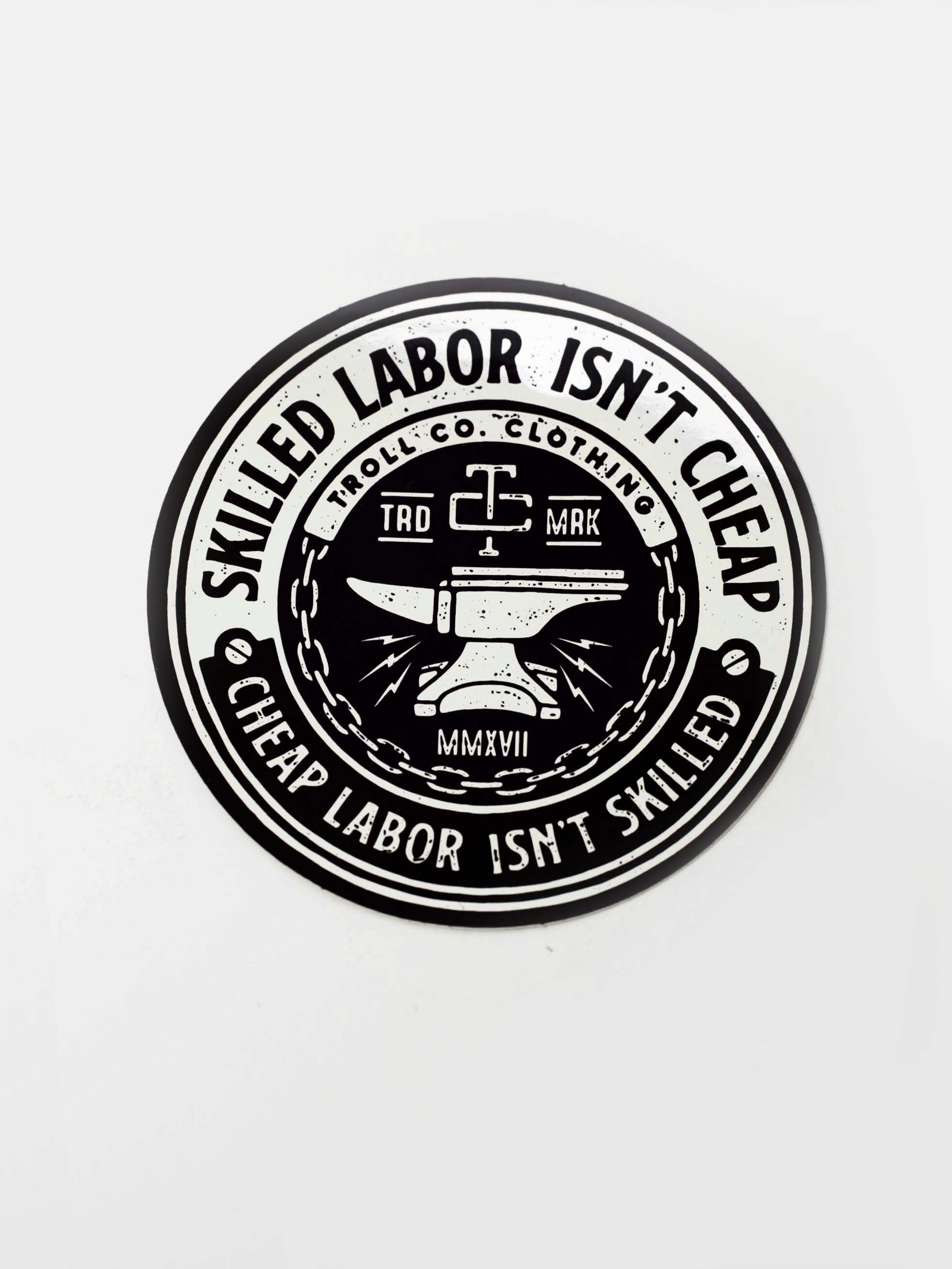 Decal Sticker 10-pack Funny Skilled Labor Isn't Cheap Vinyl Hard Hat ...