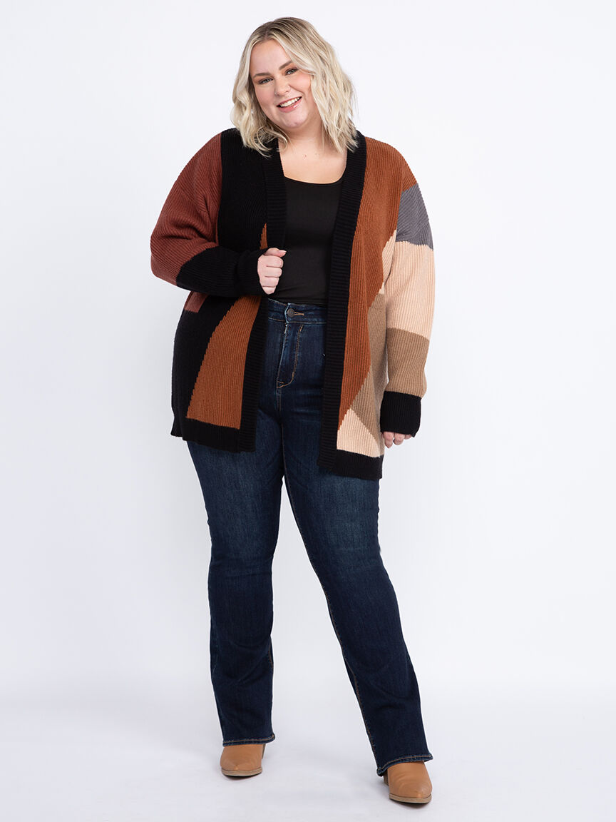 Women's Colour Block Cardigan Warehouse One