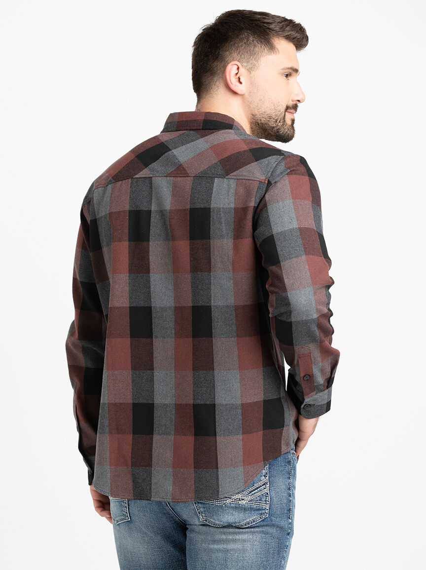 Men's Plaid Flannel Shirt Warehouse One
