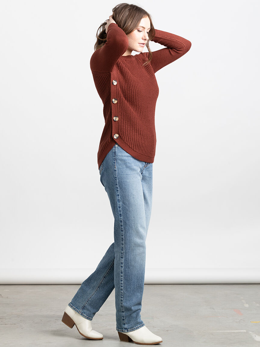Women's Side Button Sweater