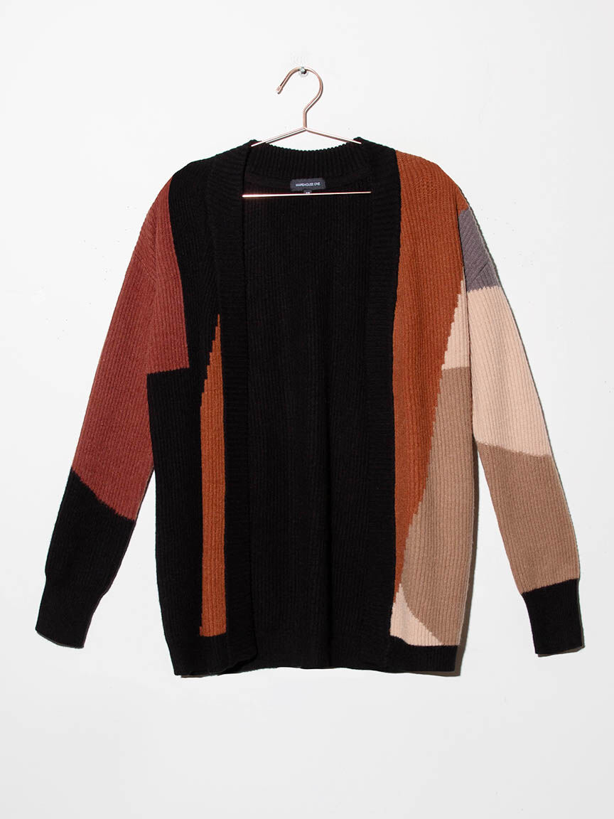 Women's Colour Block Cardigan