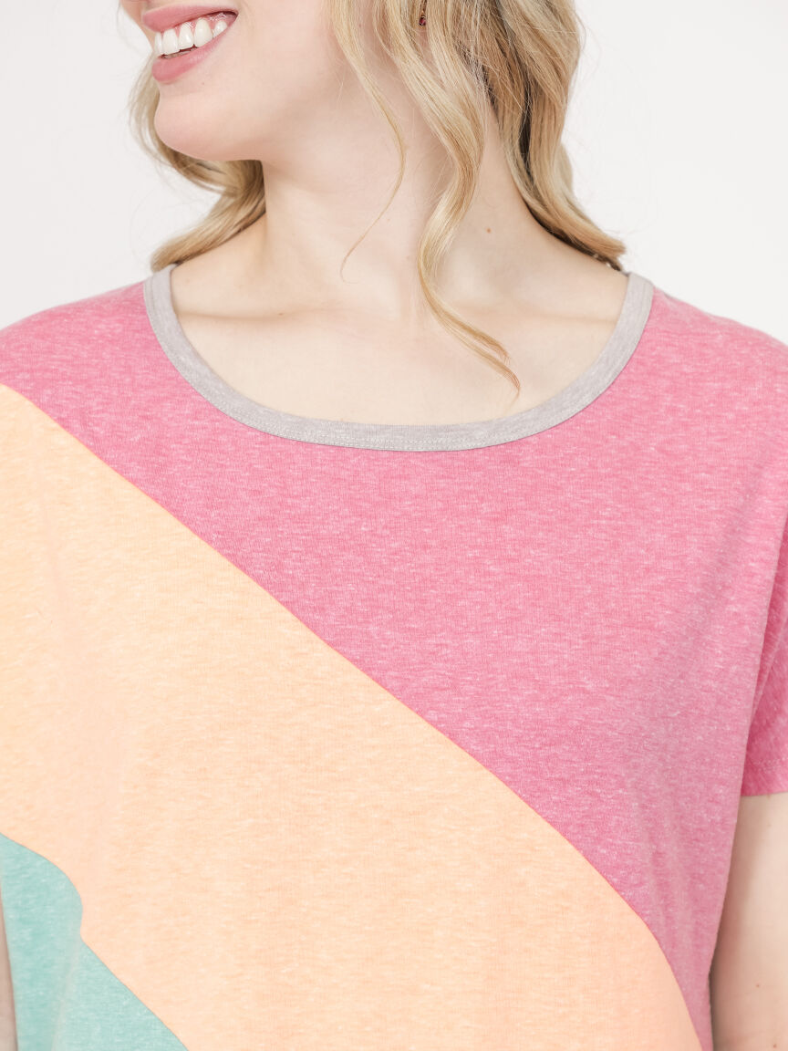 Women's Multi Colour Block Top Warehouse One