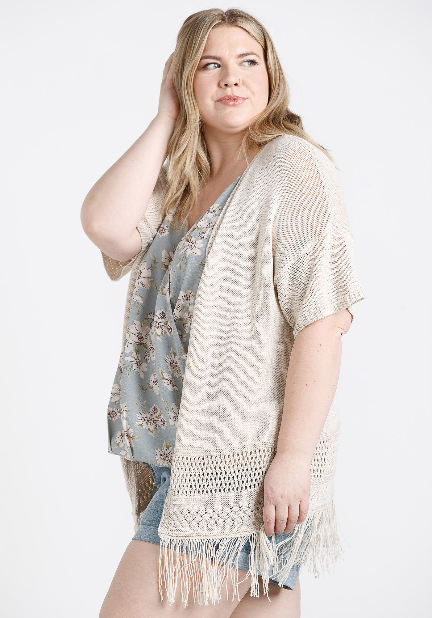 Women's Open Fringe Cardigan Warehouse One