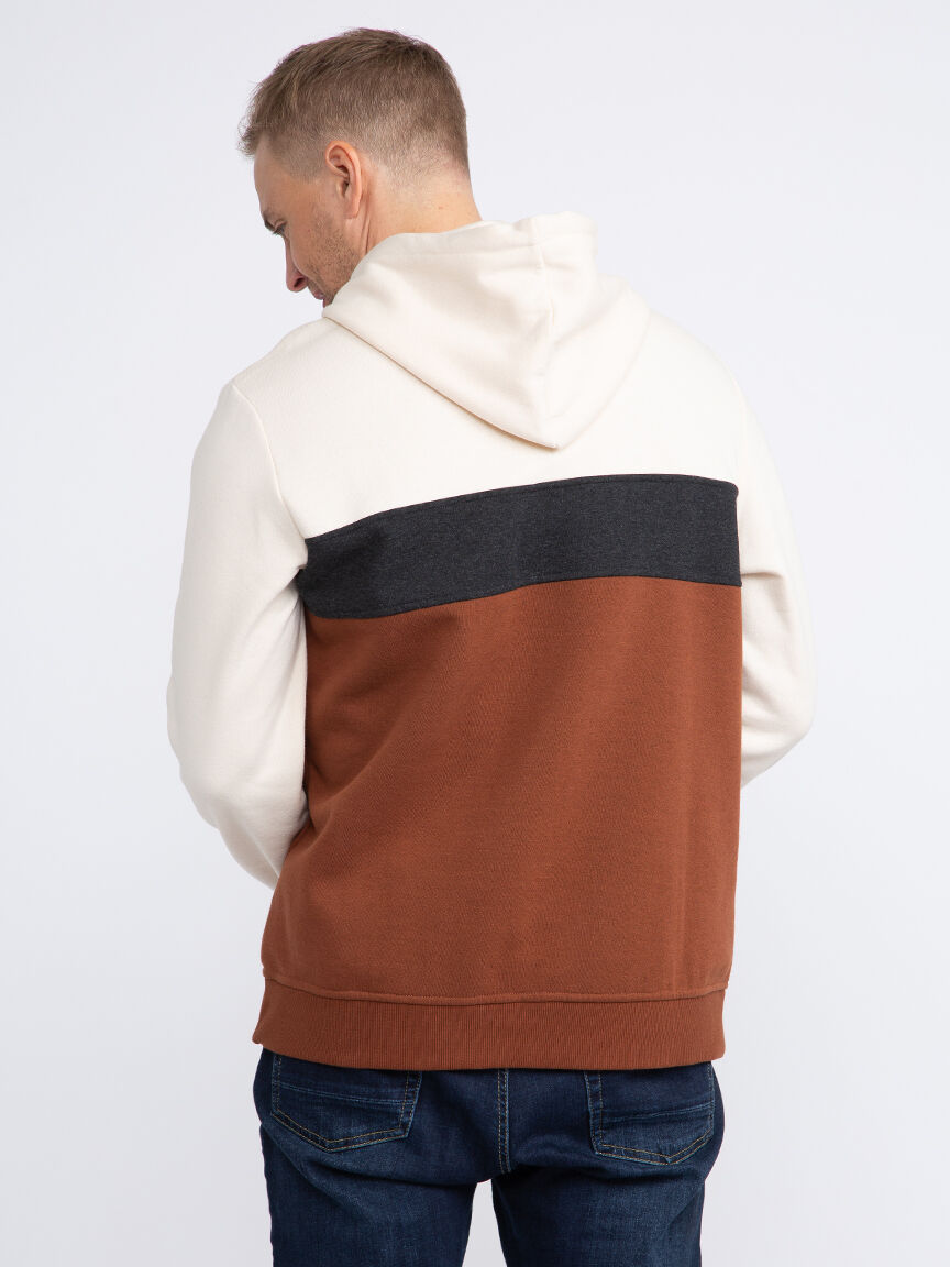 Men's Colour Block Hoodie Warehouse One