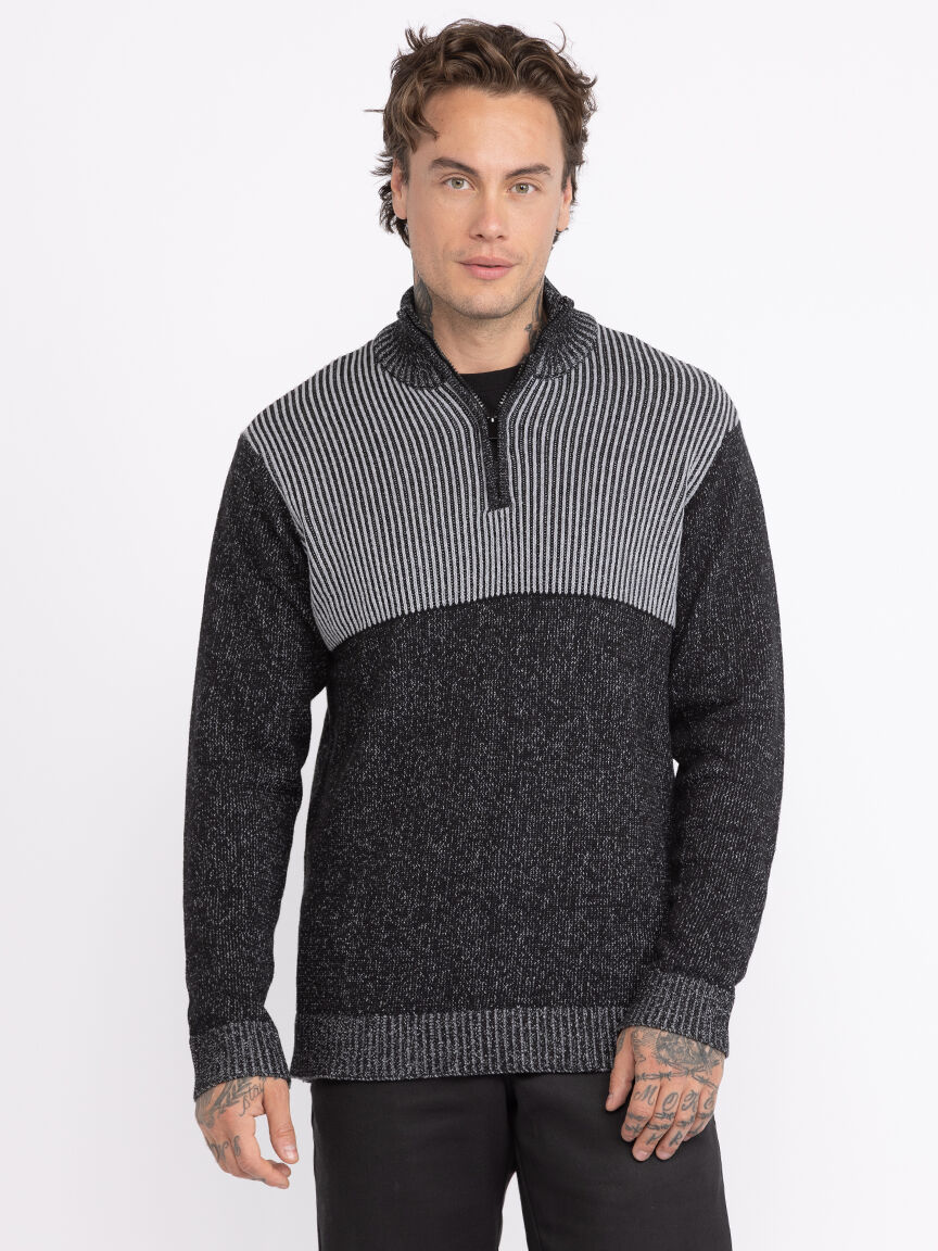 Men's Quarter Zip Sweater Warehouse One