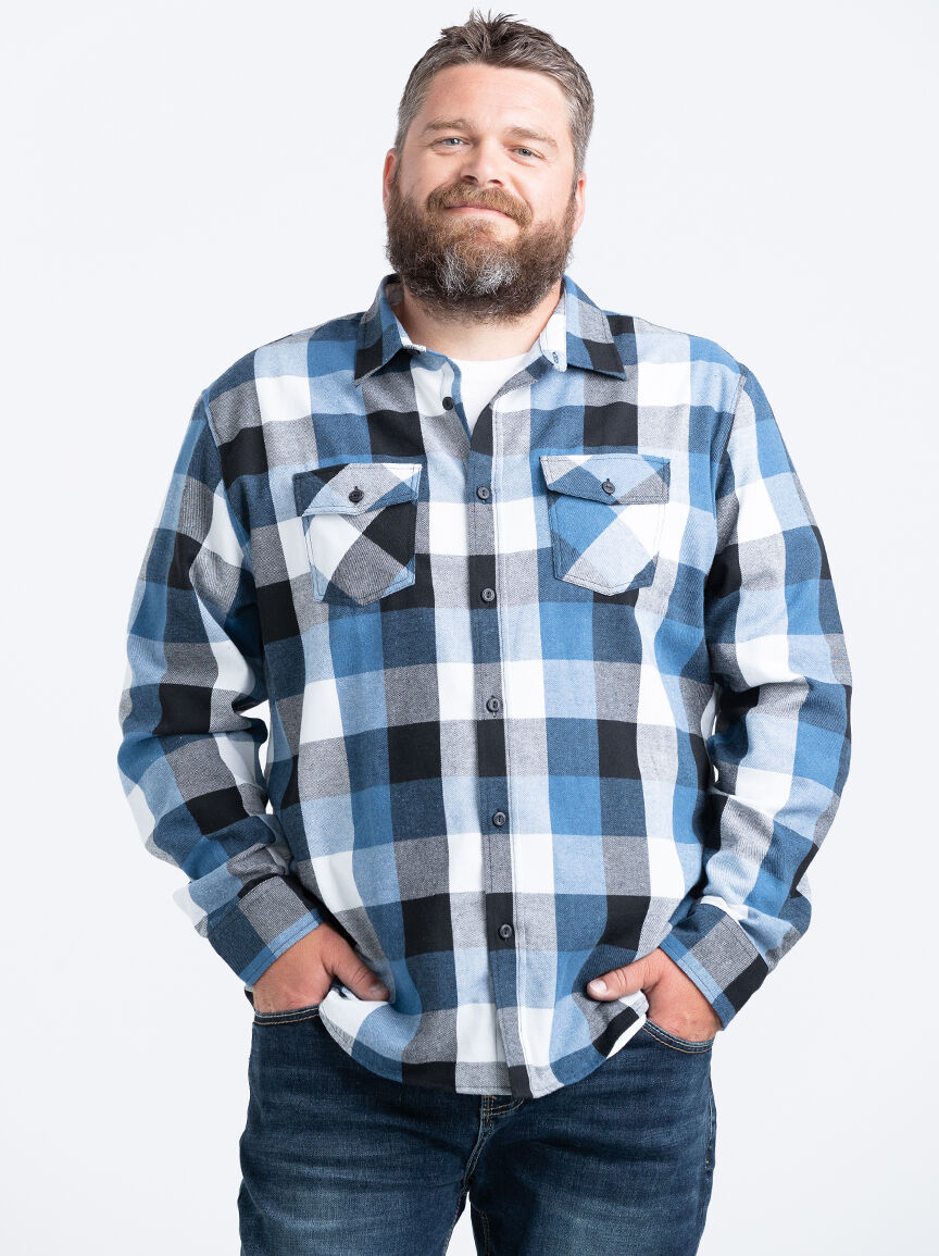 Men's Plaid Flannel Shirt Warehouse One