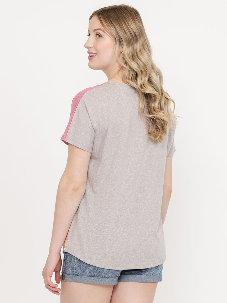 Women's Multi Colour Block Top Warehouse One