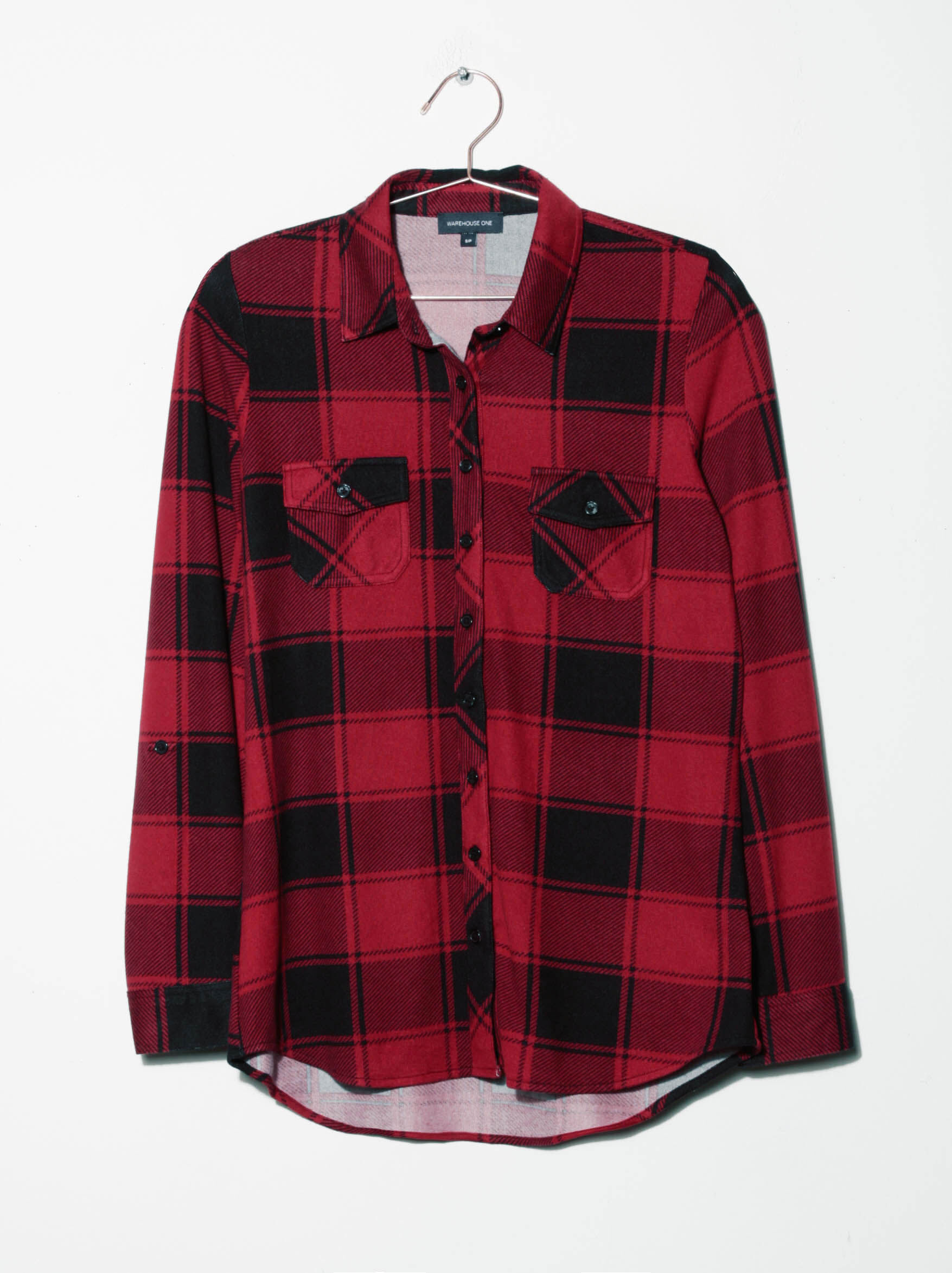 Women's Buffalo Knit Plaid Shirt Warehouse One