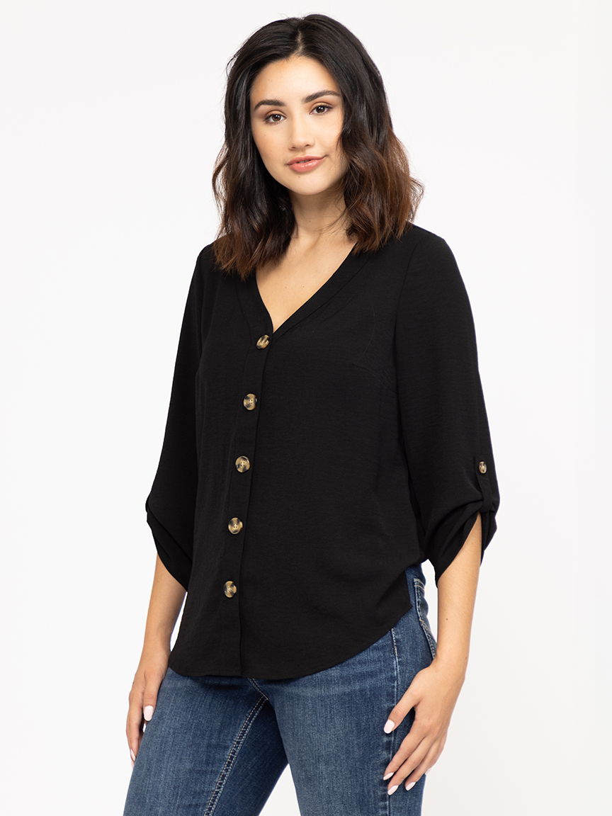 Women's Button Front Blouse Warehouse One