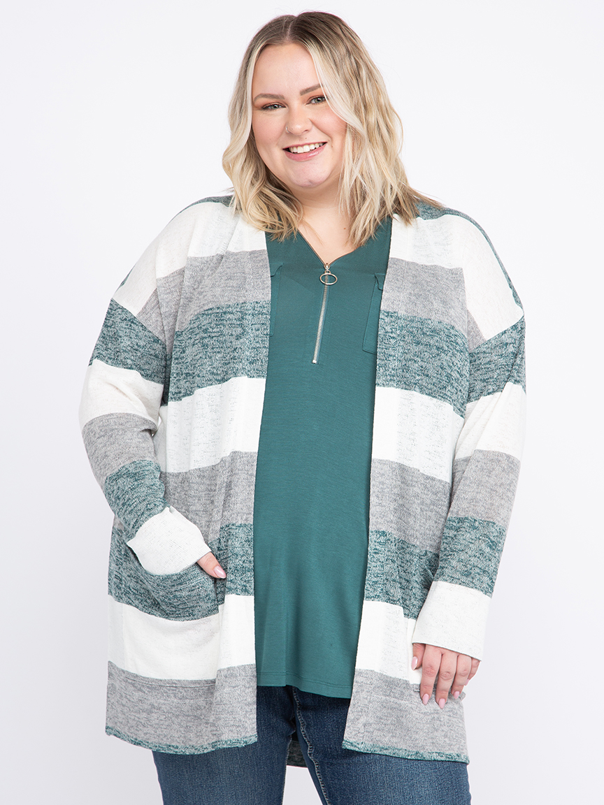 Women's Striped Cardigan Warehouse One
