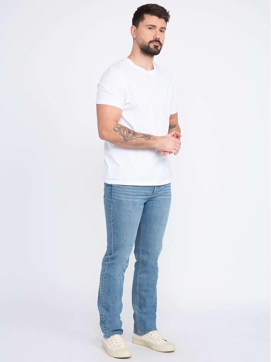 Men's Light Wash Relaxed Slim Jeans Warehouse One