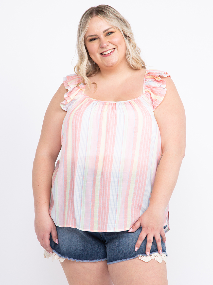 Women's Ruffle Strap Tank Warehouse One