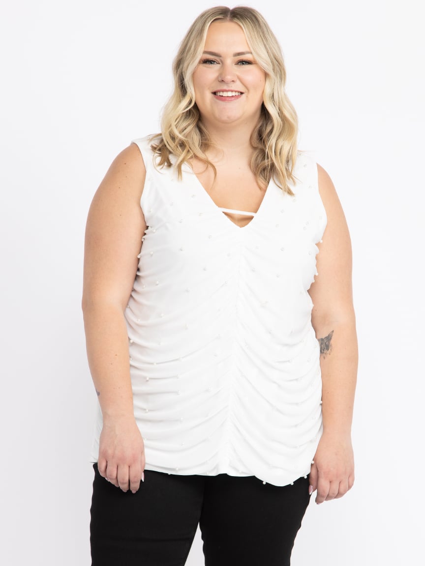 Women's Embellished Mesh Tank Warehouse One
