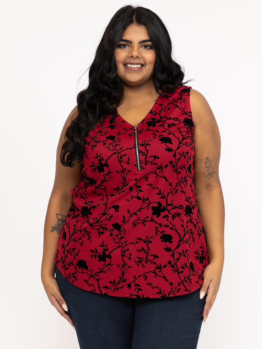 Women's Flocked Mesh Tank Warehouse One