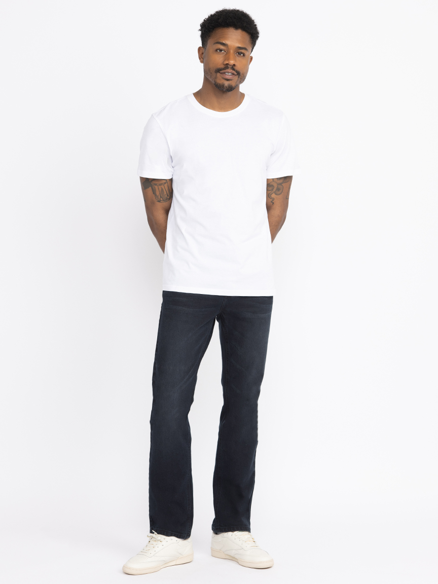 Men's Blue Black Slim Straight Jeans Warehouse One