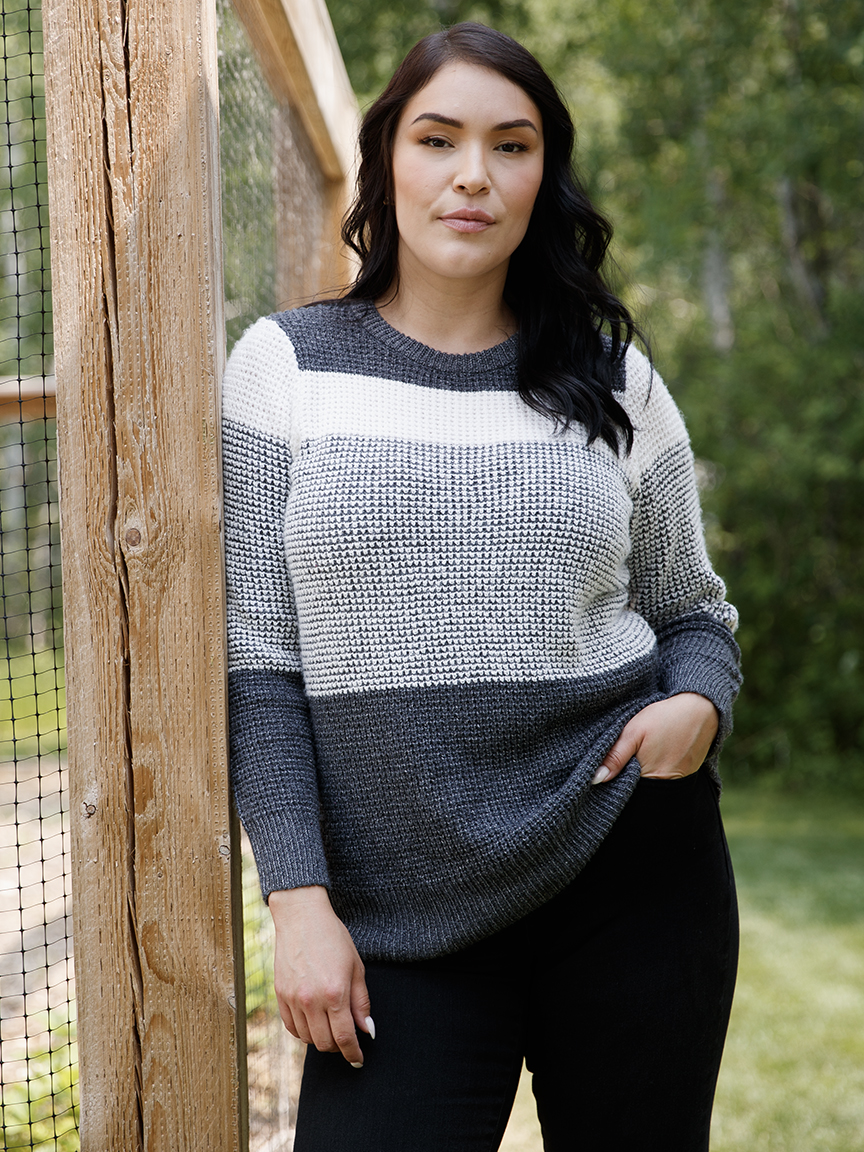 Women's Colour Block Sweater Warehouse One