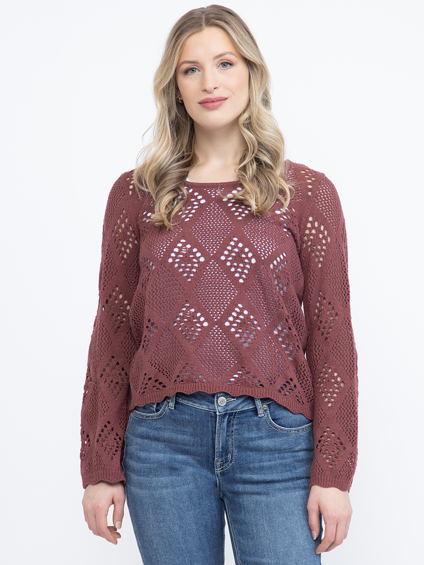 Women's Pointelle Sweater Warehouse One