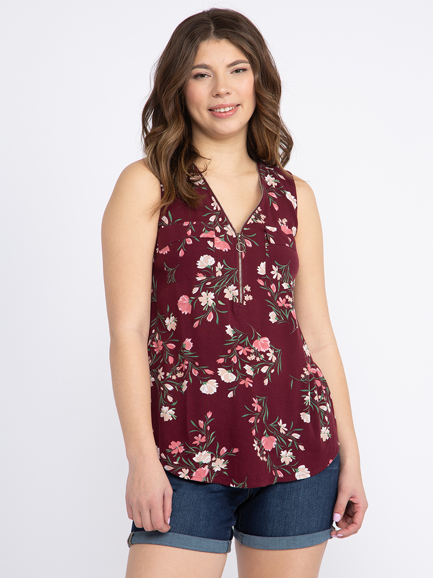 Women's Half Zip Tank Warehouse One