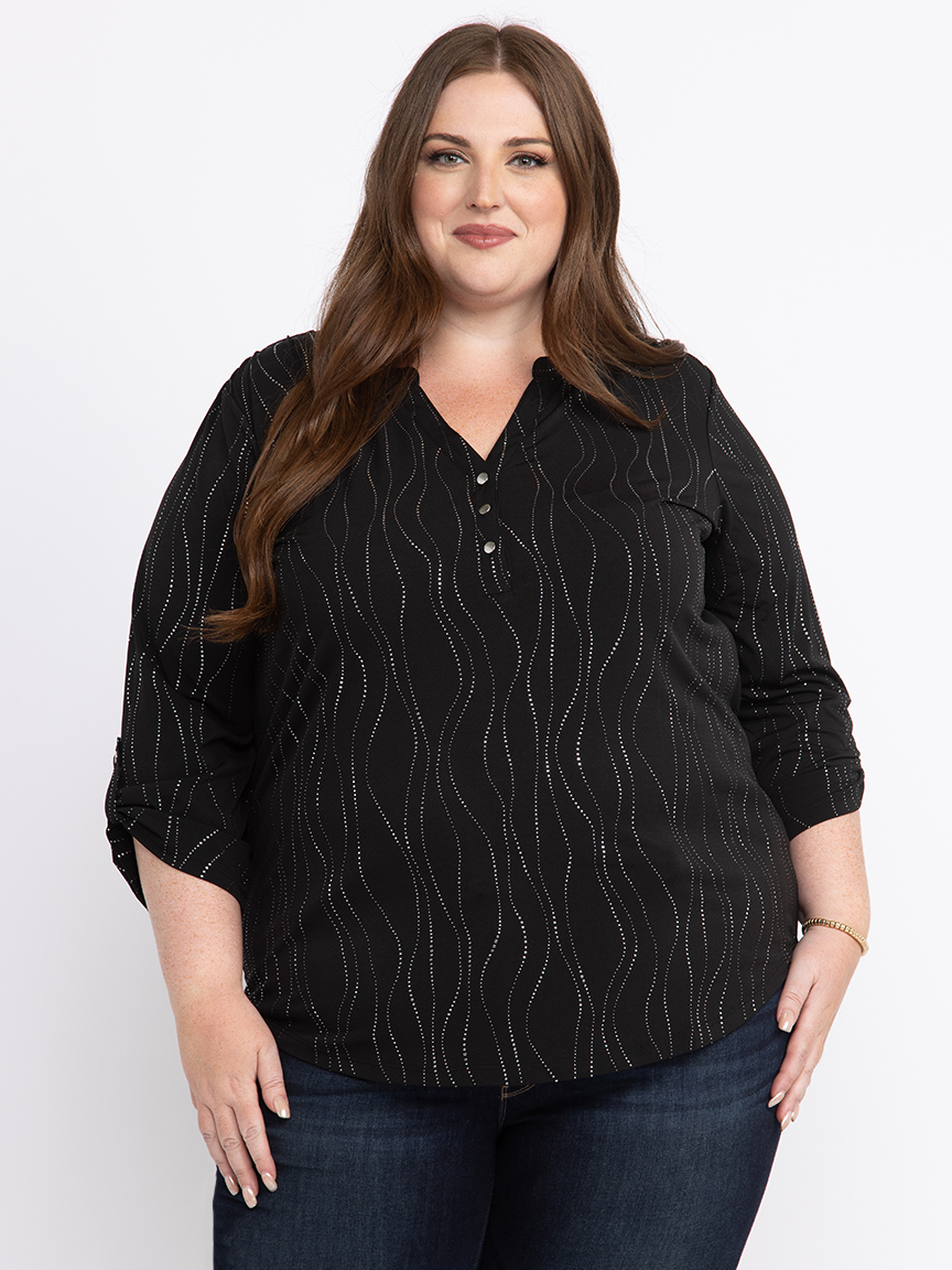 Women's Half button Blouse Warehouse One