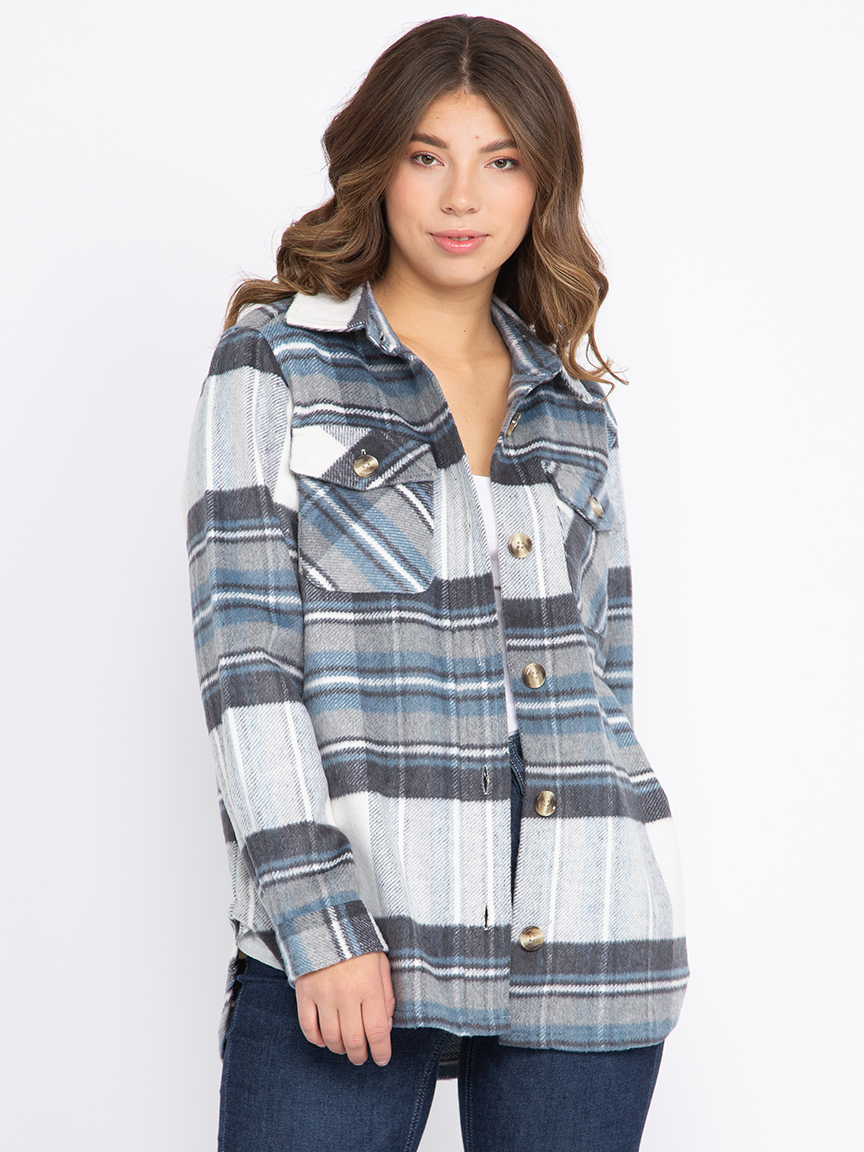 Women's Plaid Shacket Warehouse One