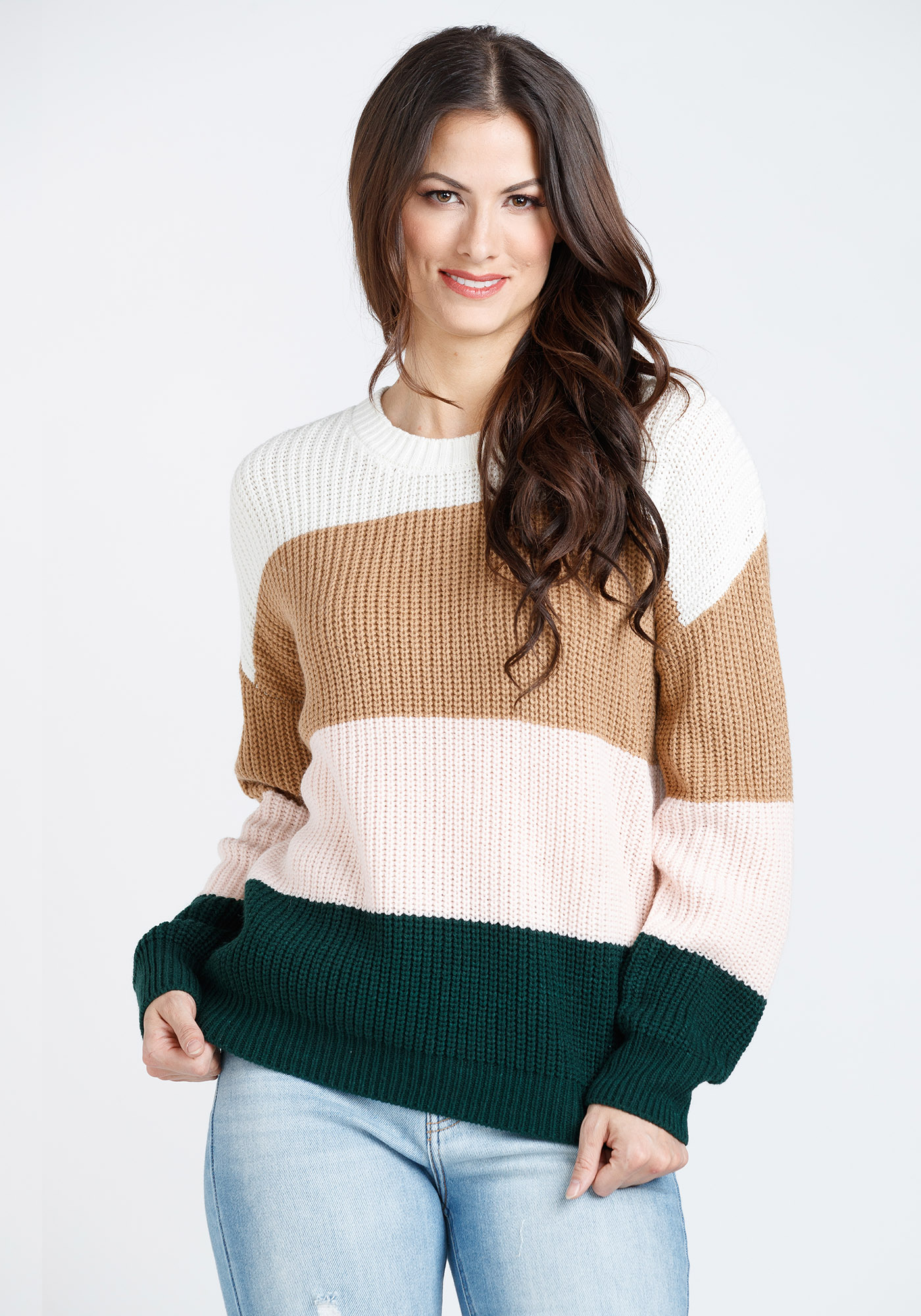 Women's Colour Block Sweater Warehouse One