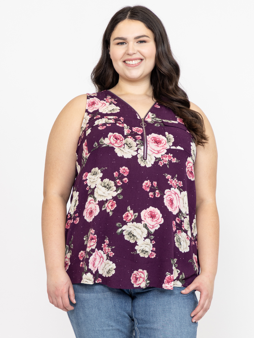 Women's Half Zip Tank Warehouse One