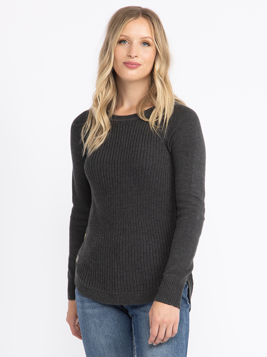 Women's Side Button Sweater Warehouse One