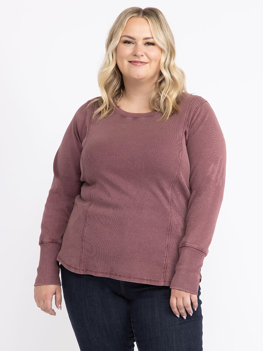 Women's Washed Long Sleeve Tee Warehouse One