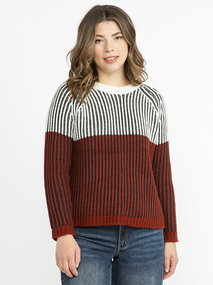 Women's Plated Colour Block Sweater Warehouse One