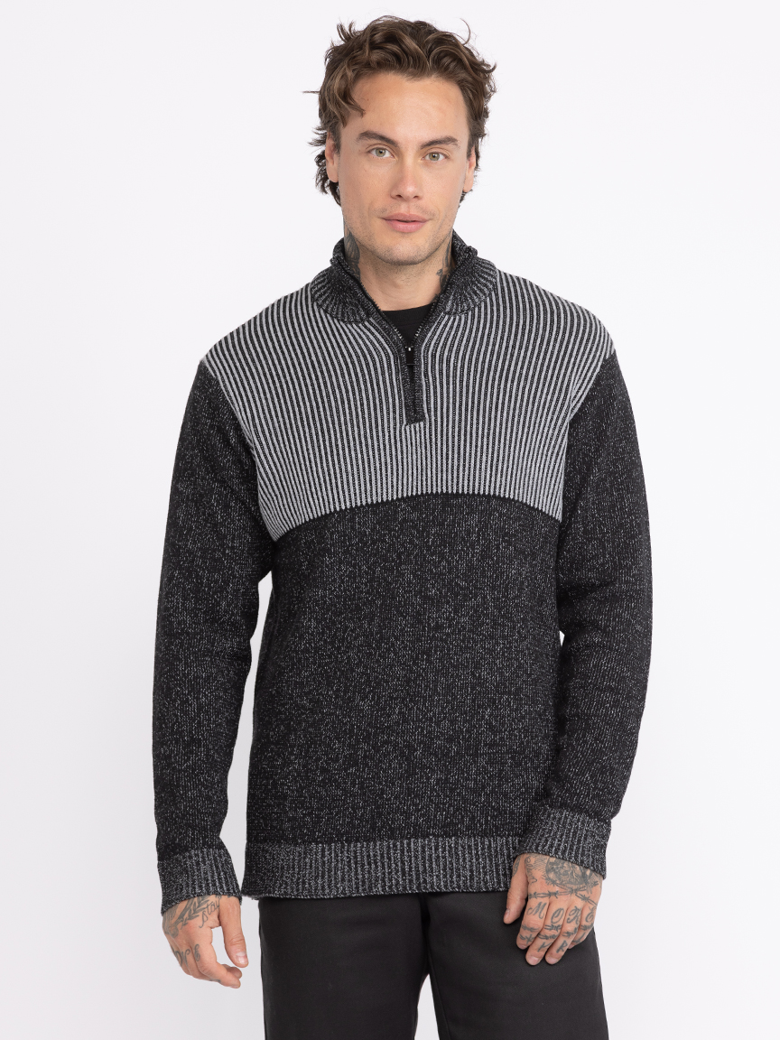 Men's Quarter Zip Sweater Warehouse One