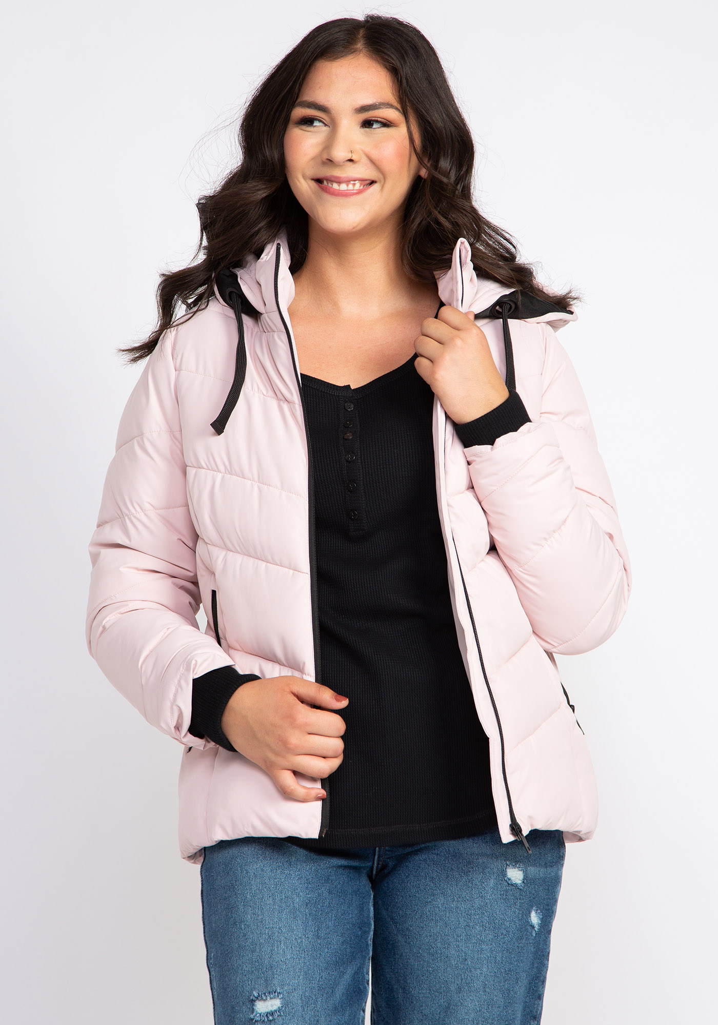 Women's Quilted Hooded Puffer Warehouse One