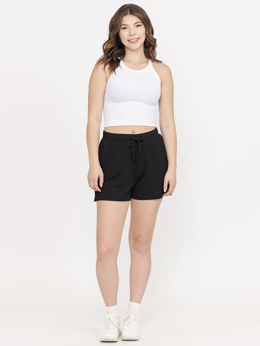 Women's Wavy Rib Pull On Short Warehouse One