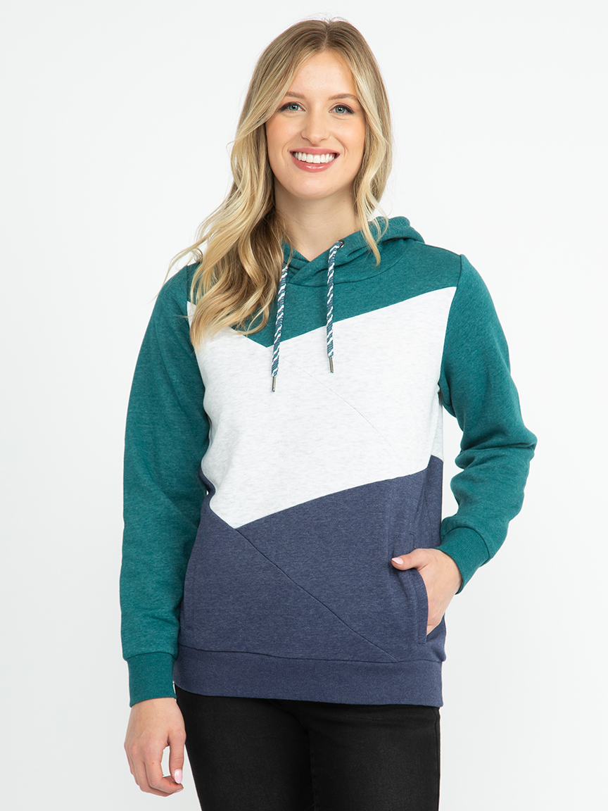 Women's Colour Block Hoodie Warehouse One