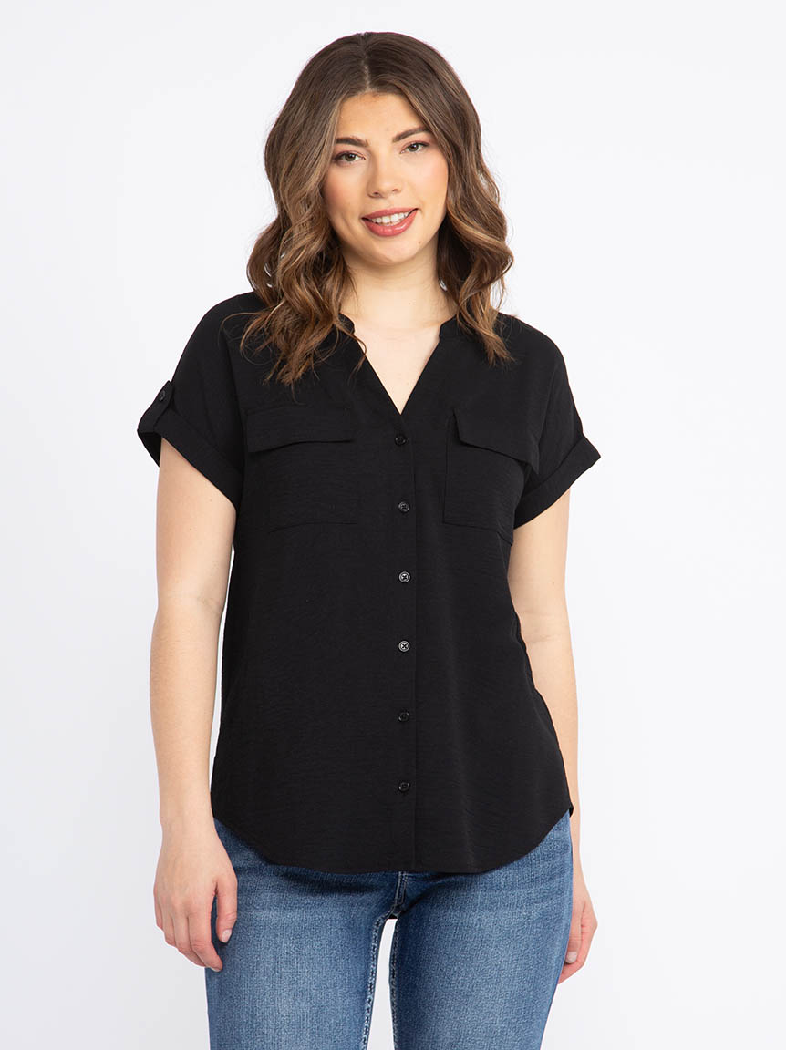 Women's Button Front Blouse Warehouse One