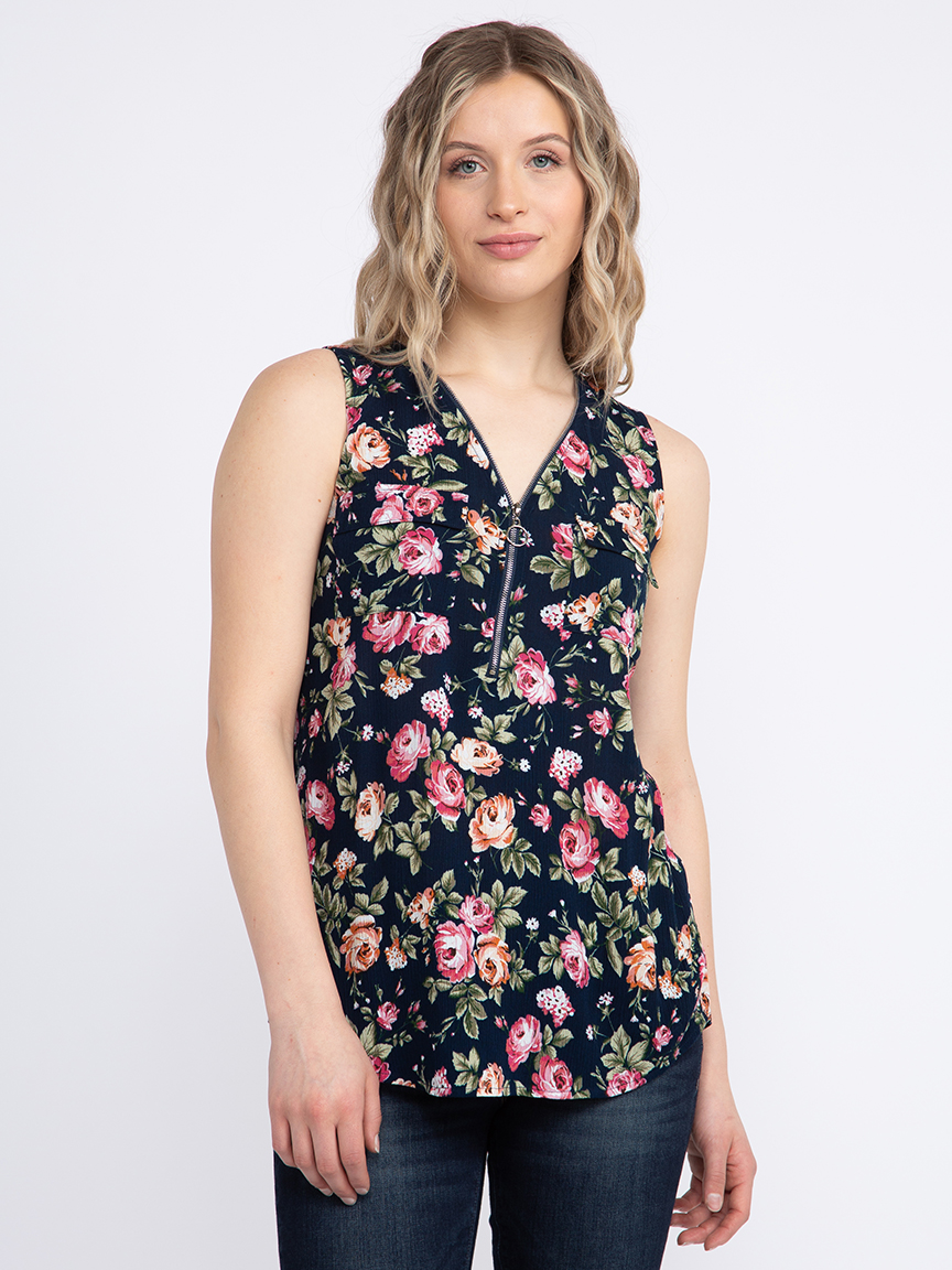 Women's Half Zip Tank Warehouse One