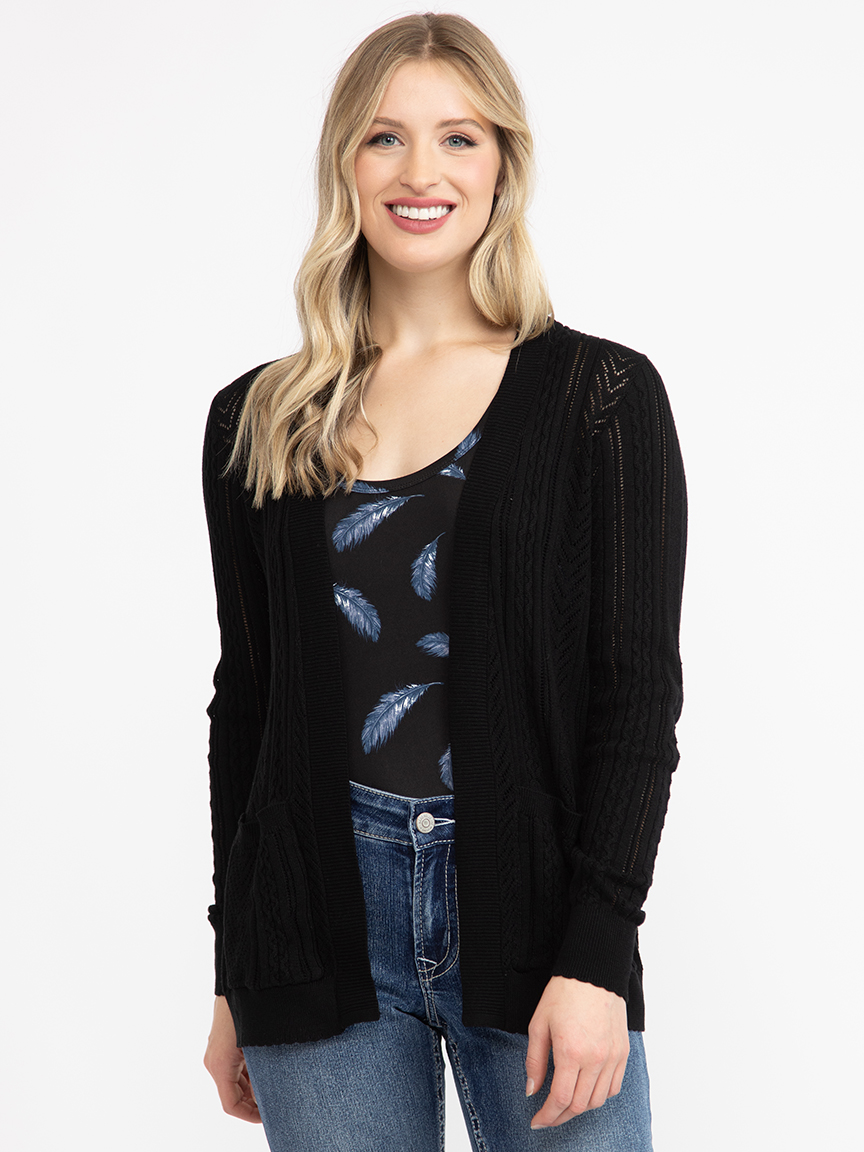 Women's Pointelle Cardigan Warehouse One