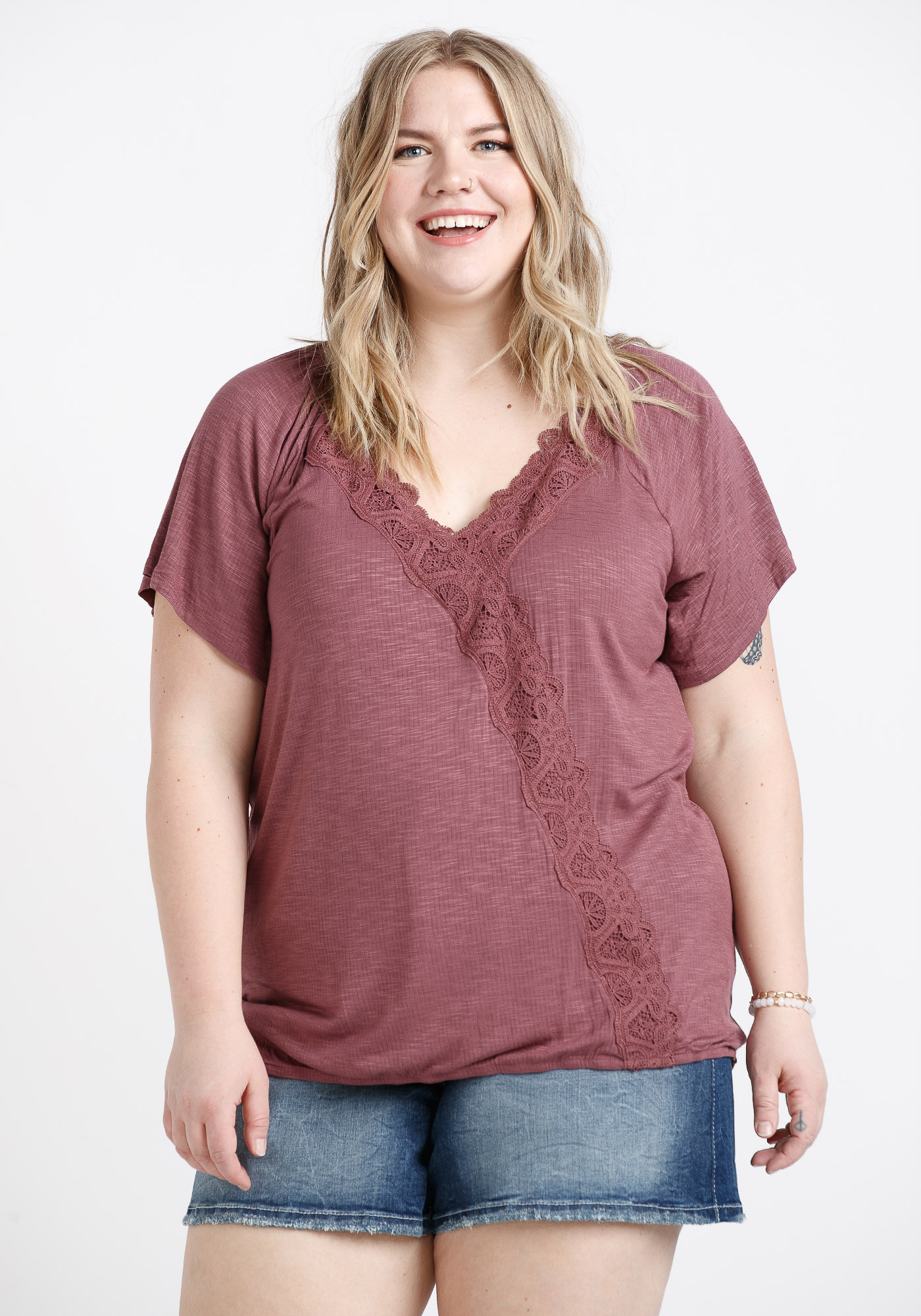 Women's Cross Front Crochet Top Warehouse One