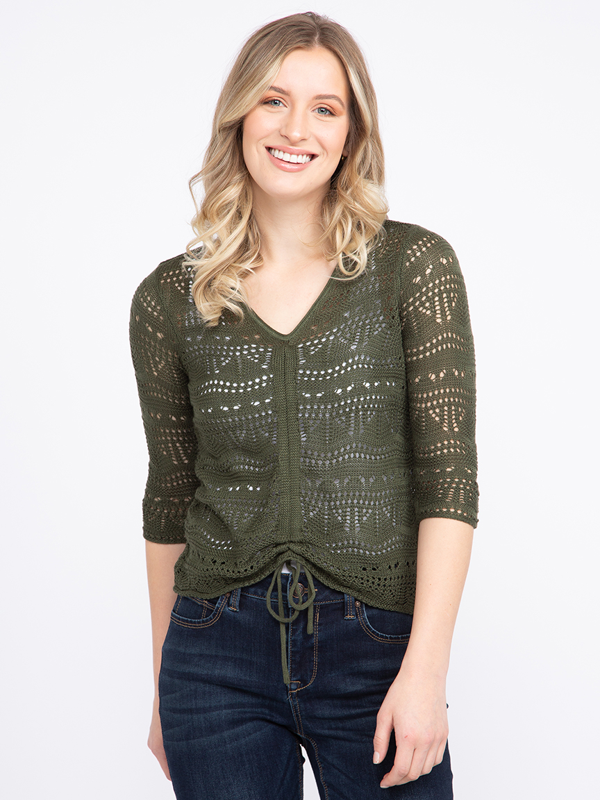 Women's Pointelle Pullover Warehouse One
