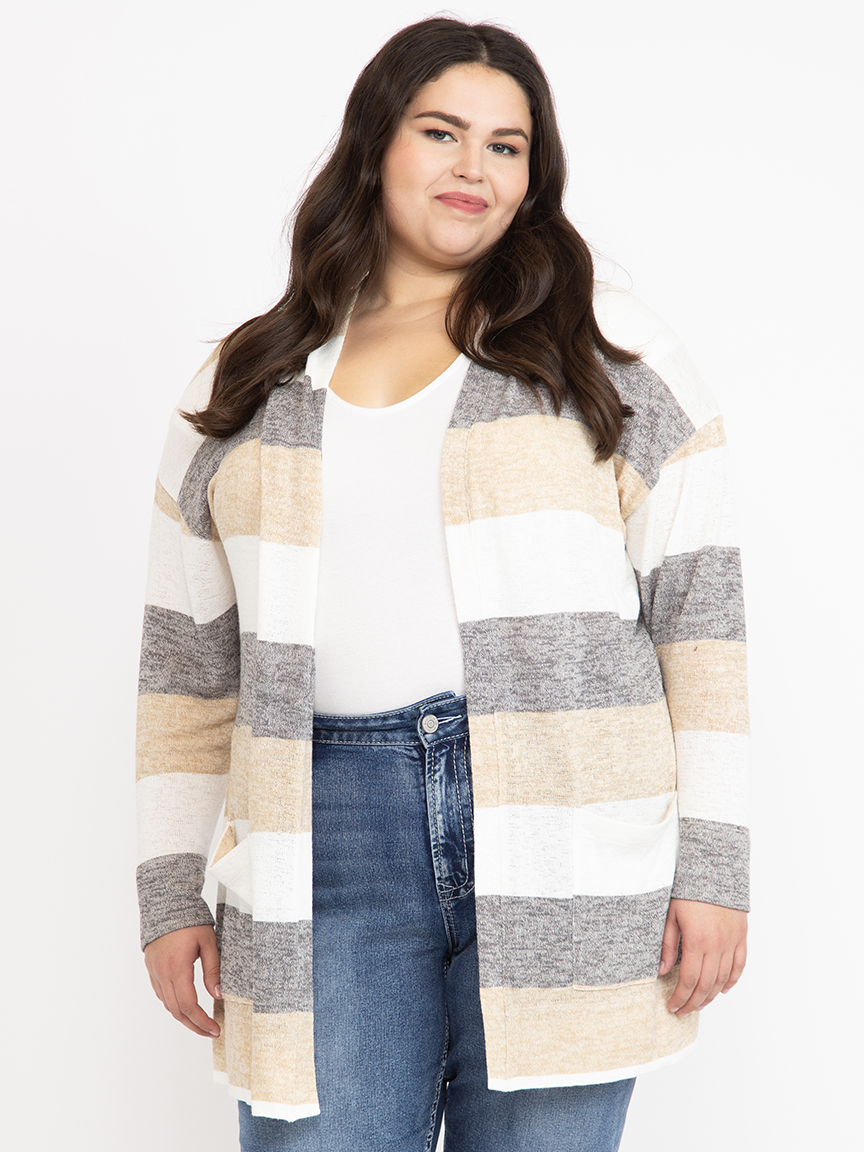 Women's Striped Cardigan Warehouse One